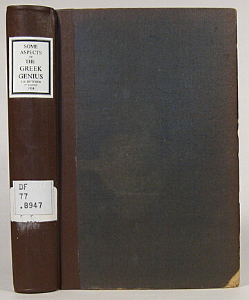 Some aspects of the Greek genius by S. H. Butcher